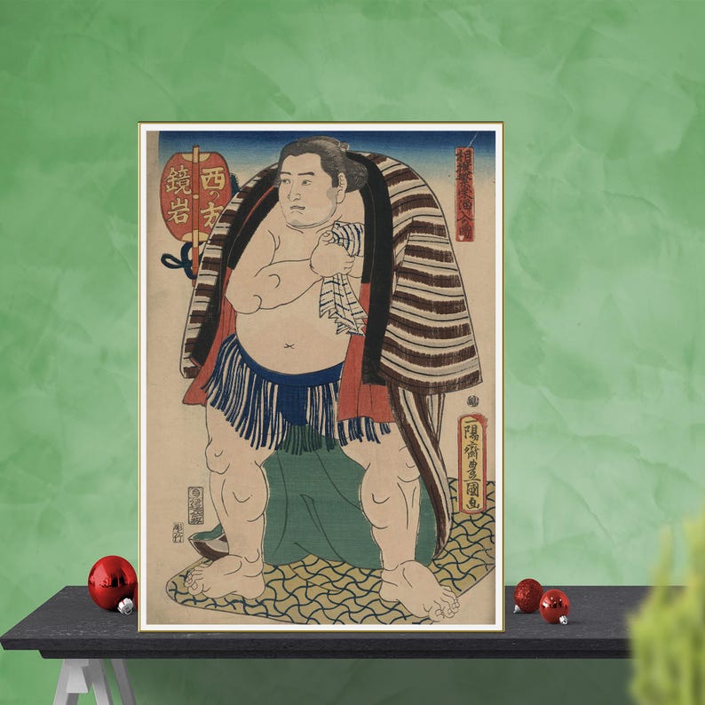 Japanese Wall Art Sumo Wrestler - Etsy
