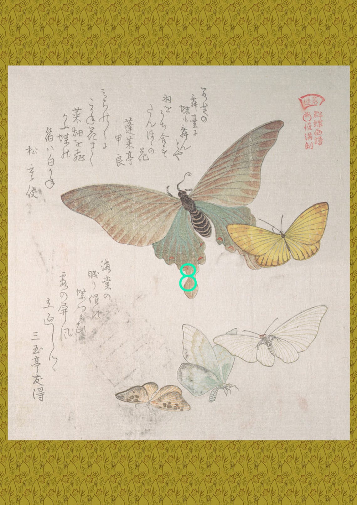 Japanese Art Butterfly and Moths - Etsy