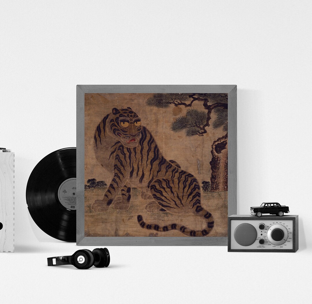 Minhwa Tiger Under Pine Tree - Etsy