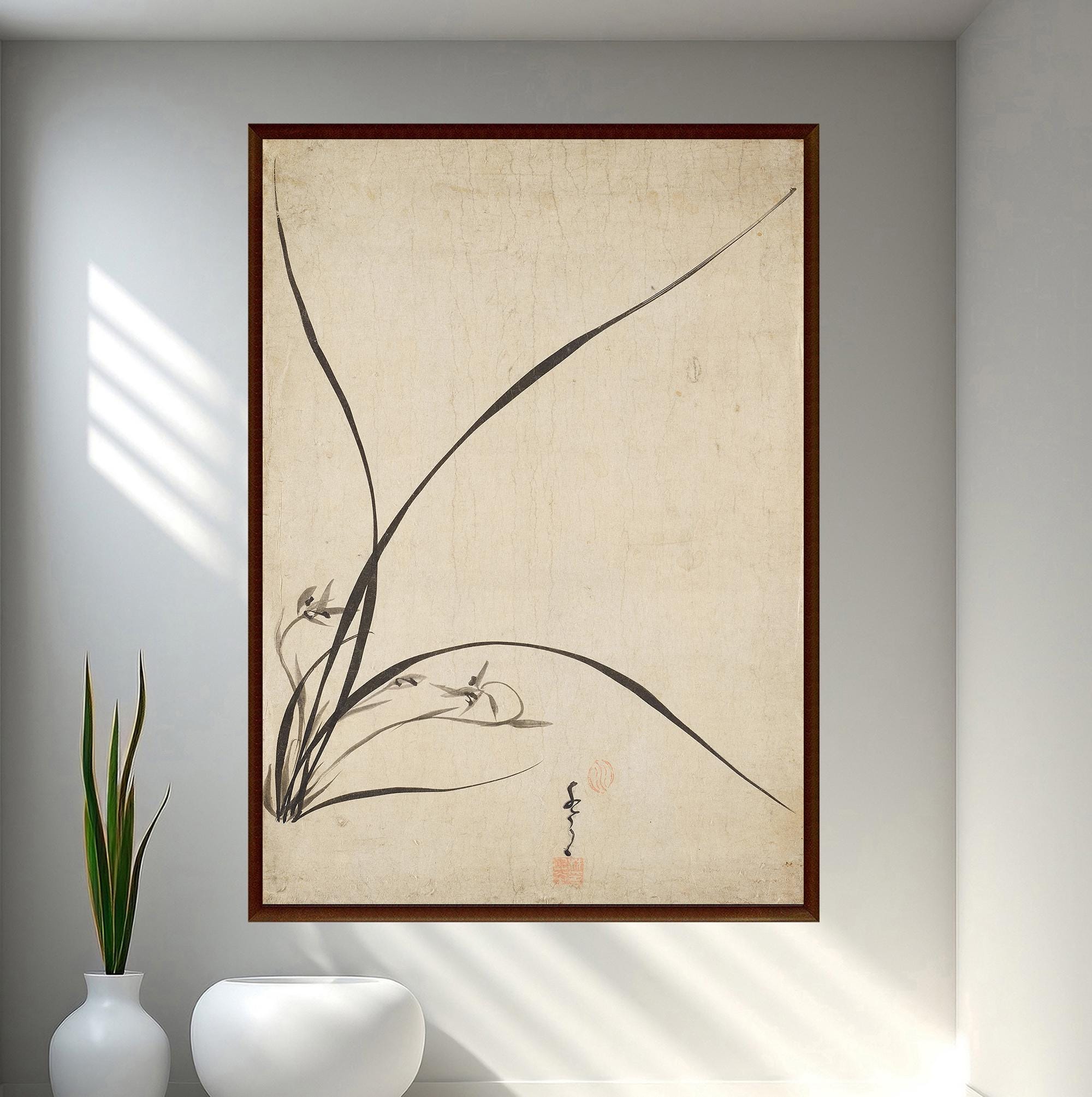 Korean Traditional Painting Sagunja Orchid Reprint From Original ...