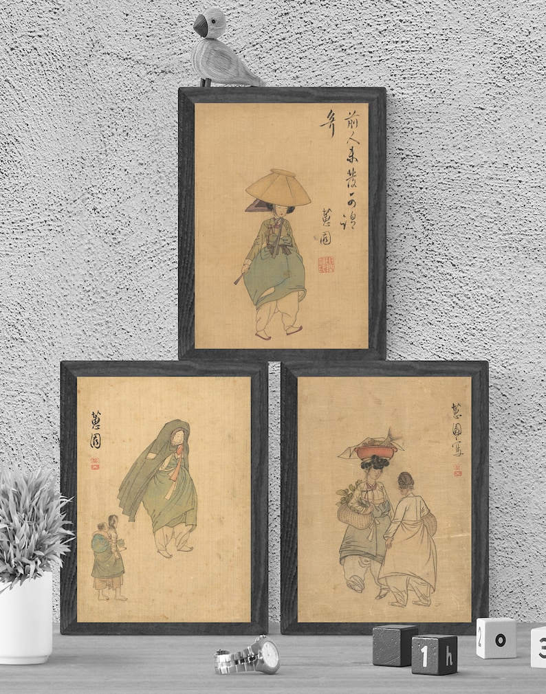 Korean Women in Hanbok by Shinyunbok - Etsy