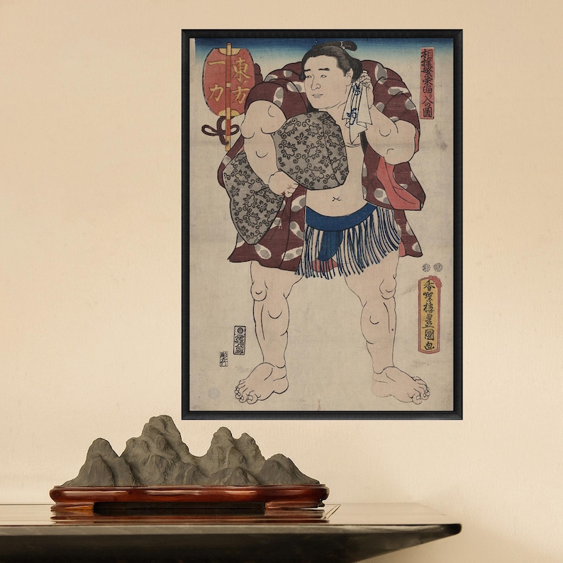 Japanese Wall Art Sumo Wrestler - Etsy