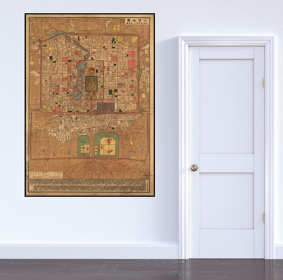 Old Map of Beijing China | Etsy