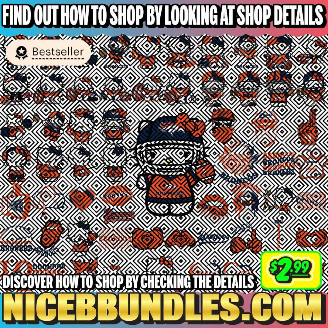 310 Hello-kitty Denver-broncos Logo Files Svg, Denver-broncos Svg, N-F ...