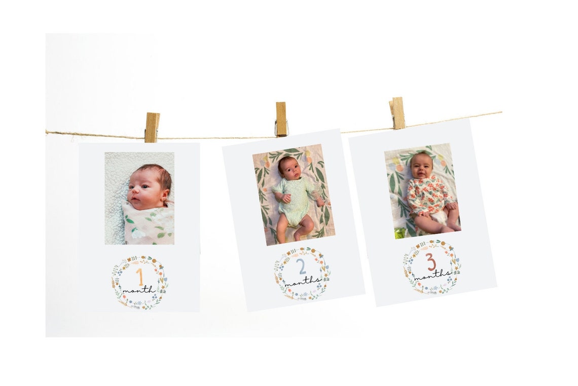 12 Month Banner, Birthday Photo Baby, First Birthday Decorations ...