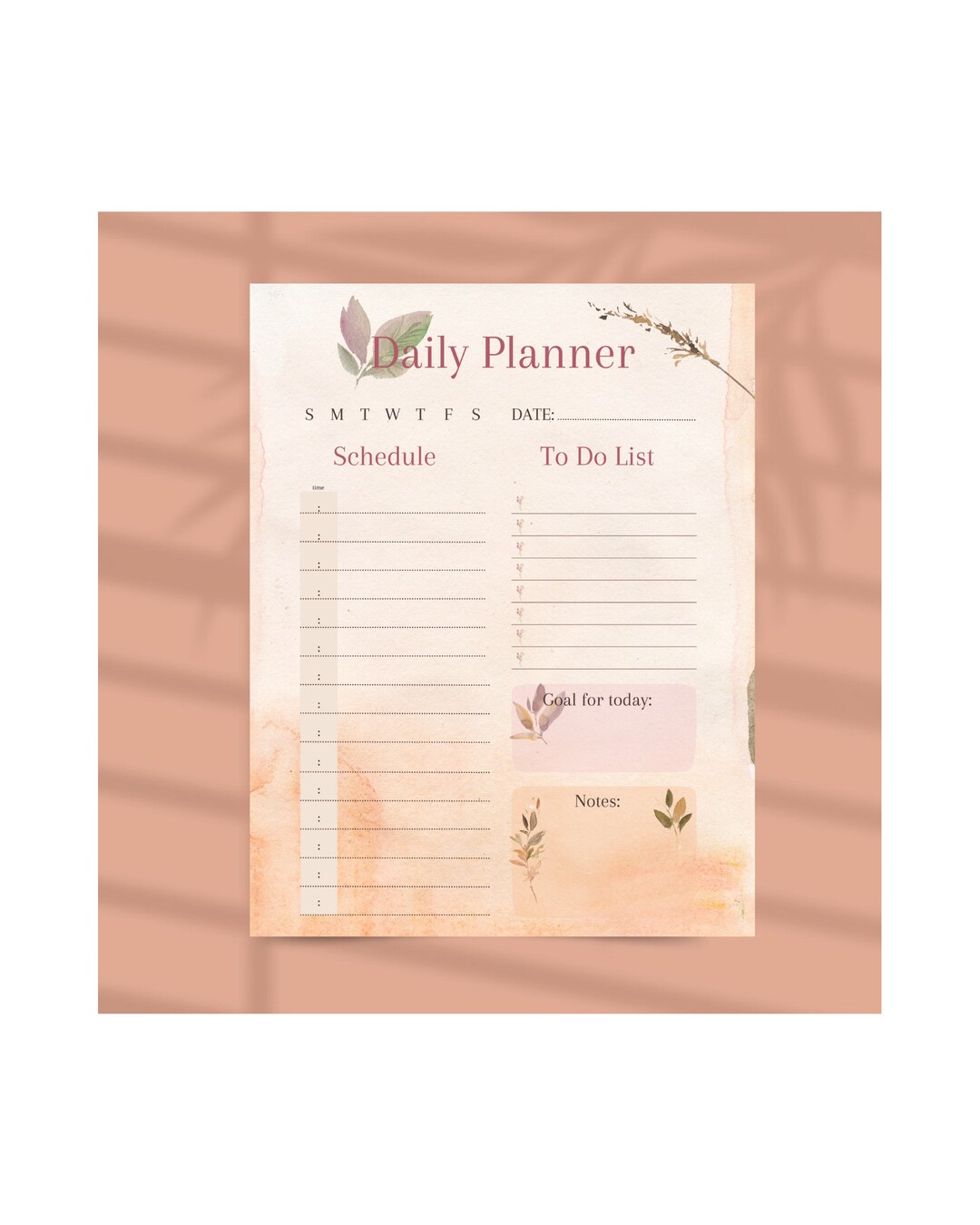 Daily and Weekly Planner: Digital Download - Etsy