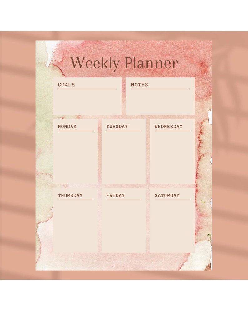 Daily and Weekly Planner: Digital Download - Etsy