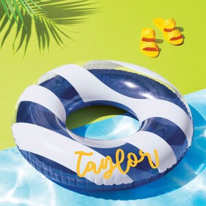 Personalized STRIPED Pool Float, Preppy Nautical Birthday Party Favor ...