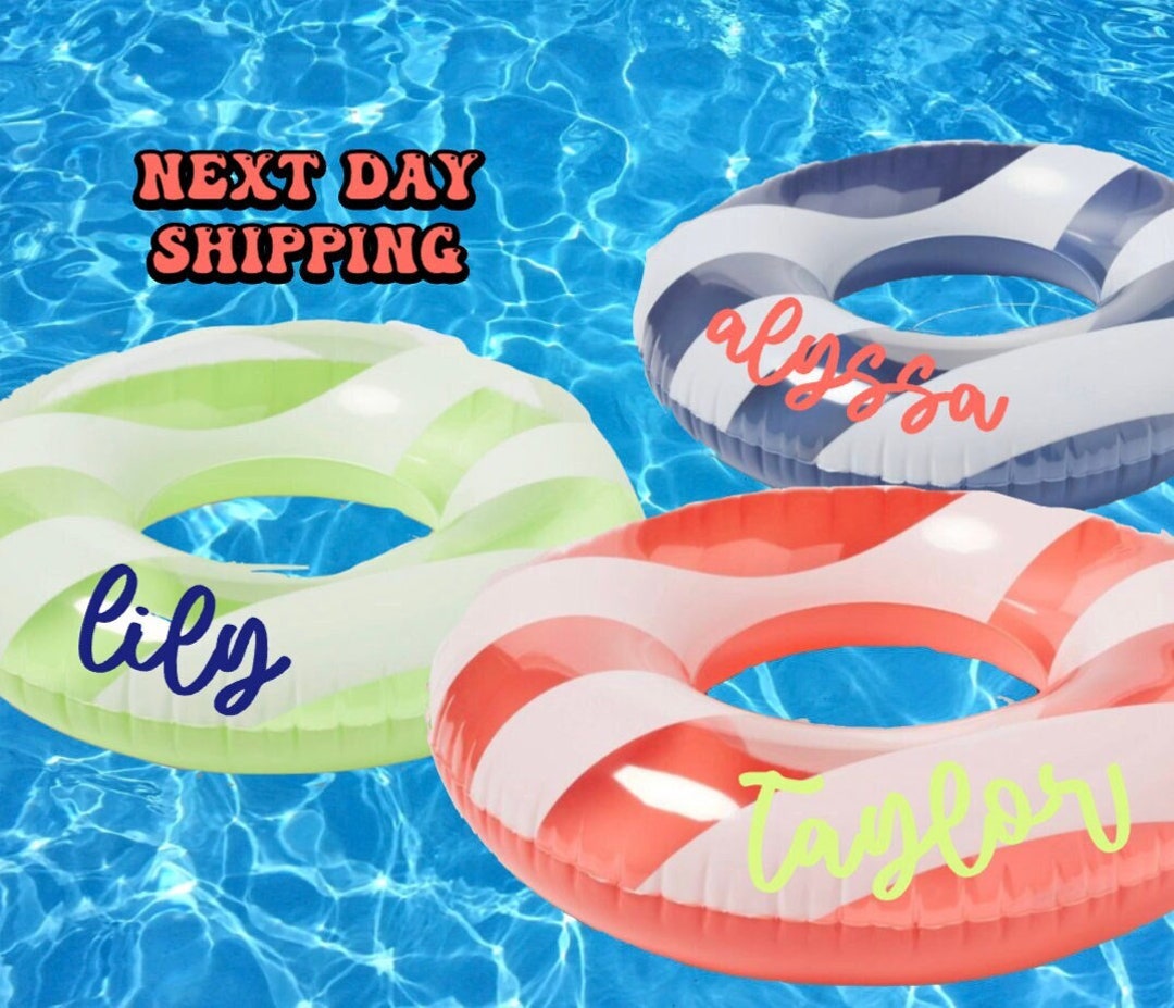 Personalized STRIPED Pool Float, Preppy Nautical Birthday Party Favor ...