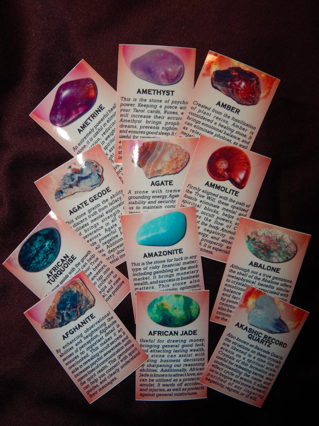 Print Your Own Gemstone Cards - Printable Crystal Cards - 310 Different ...