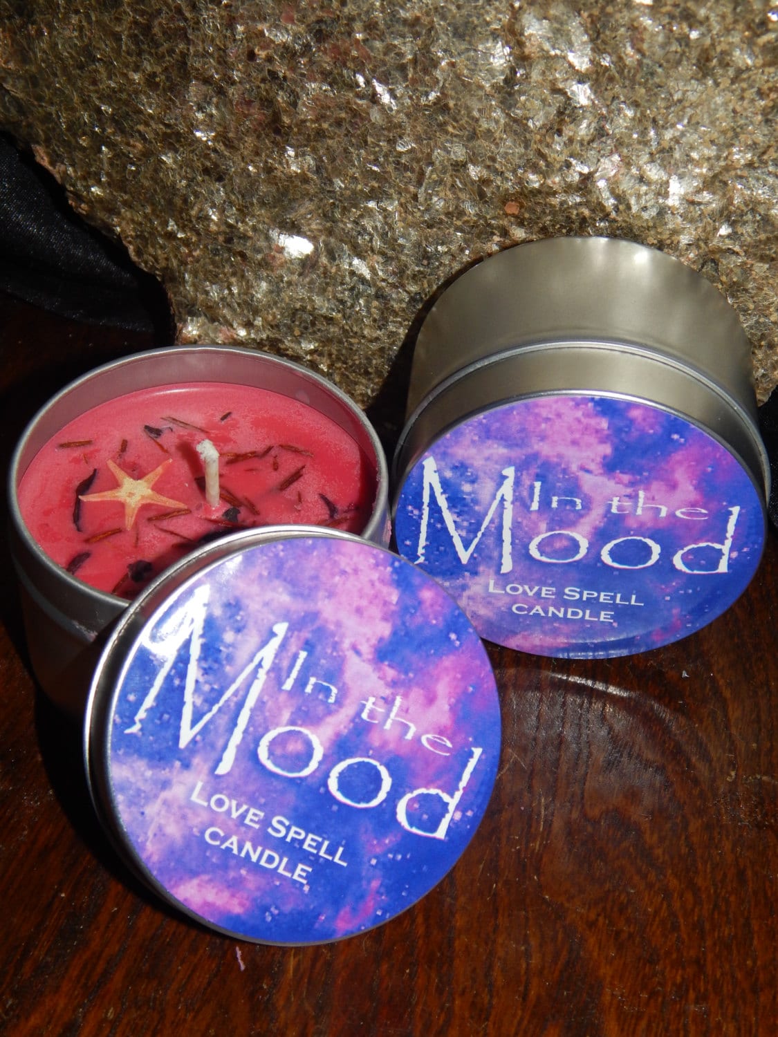 In the Mood Ritual Candle Contains Genuine Rose Quartz | Etsy