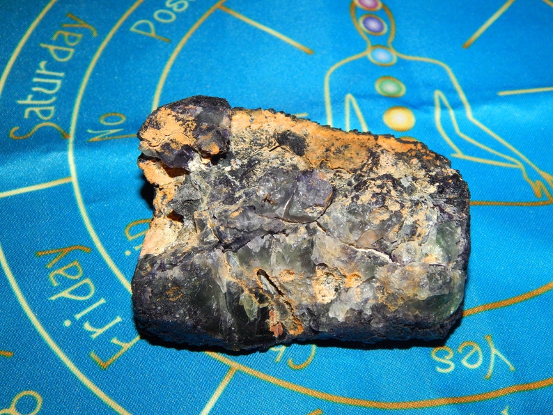 GENUINE FLUORITE Crystal Cluster Rough Fluorite Crystals on - Etsy