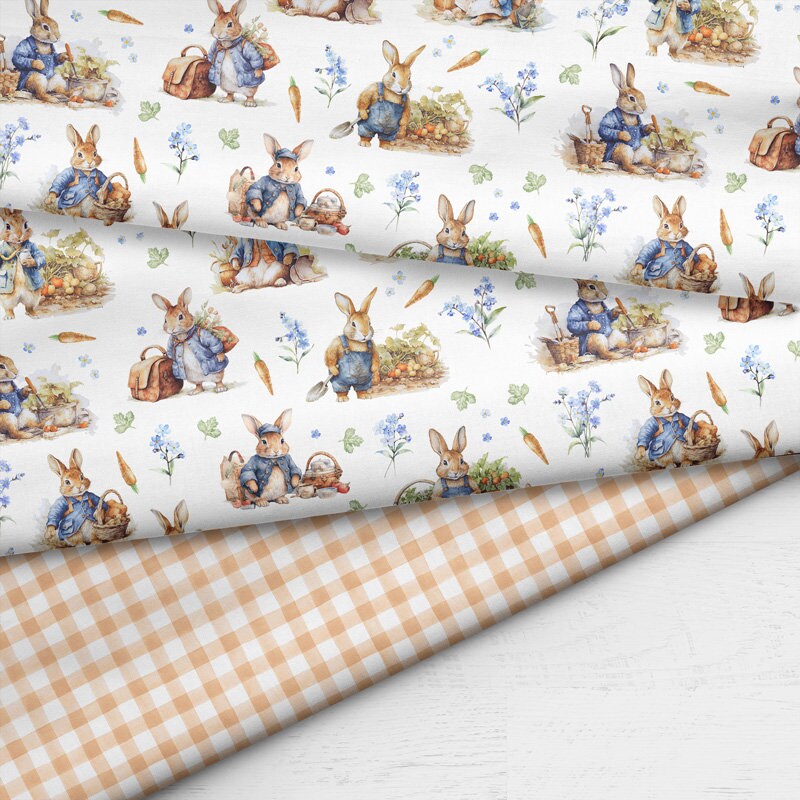 Rabbit Fabric - Etsy