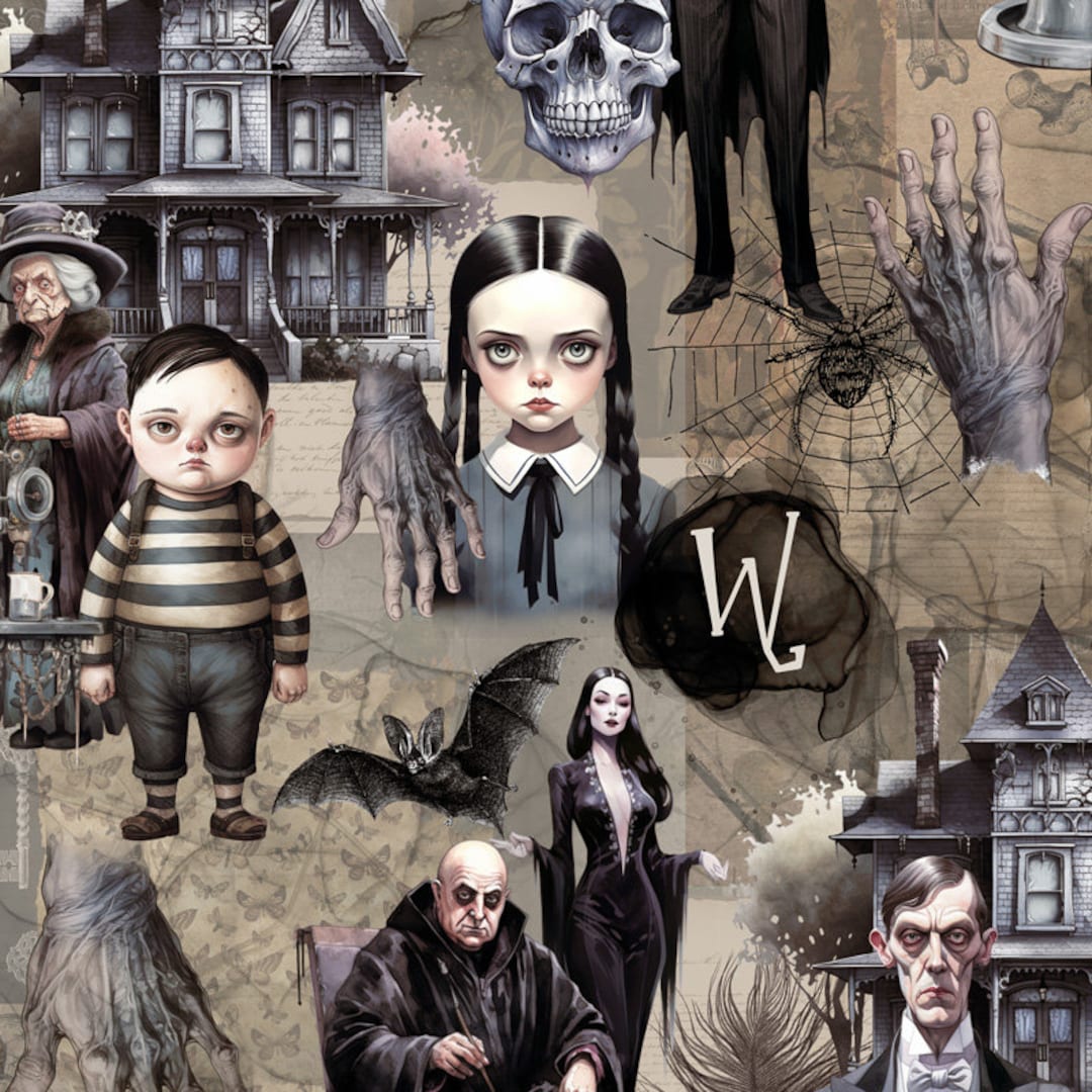 Wednesday Fabric, Cotton Fabric, 100% Organic Cotton Poplin Addams - Etsy