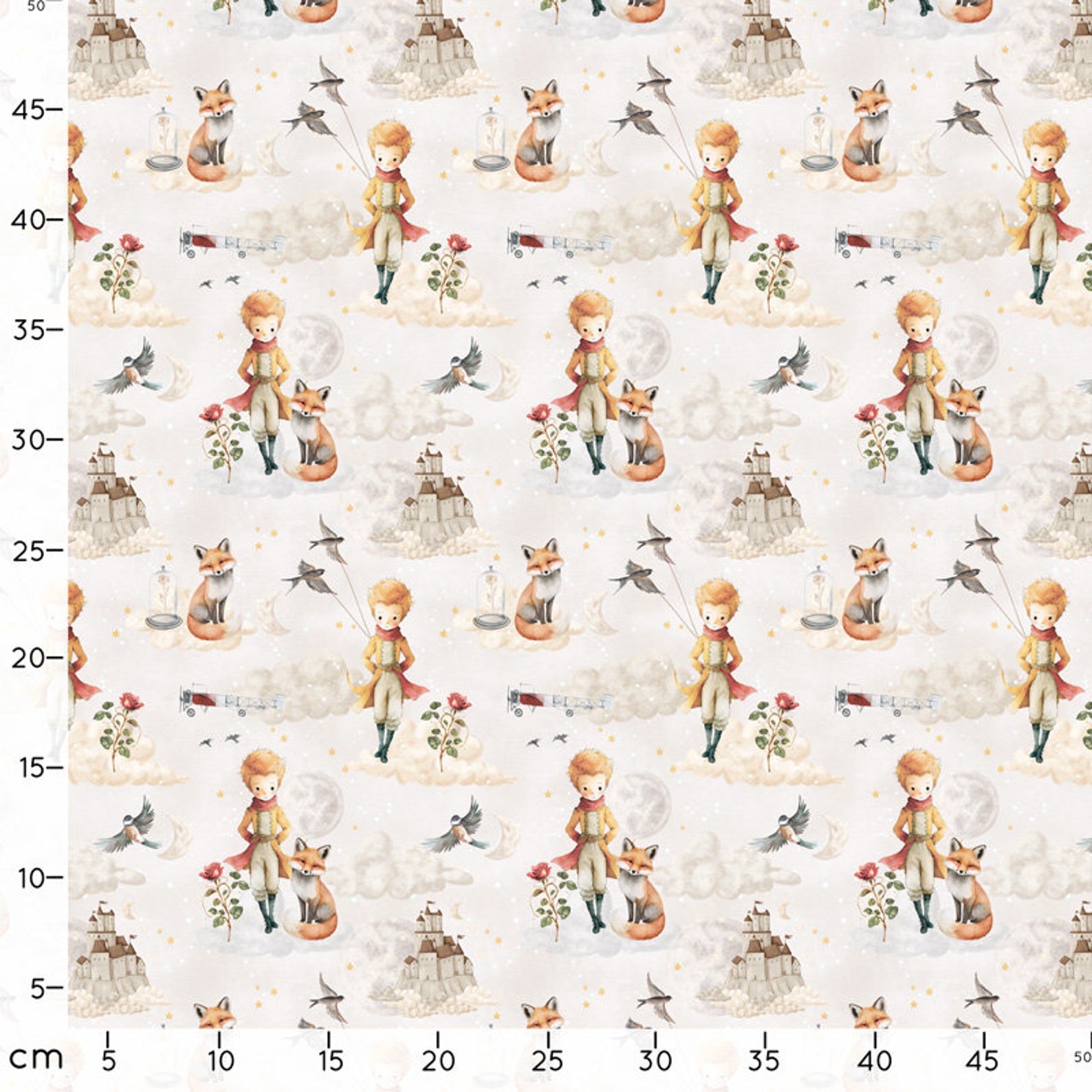 Organic Cotton Fabric, the Little Prince, Exclusive Design, Available ...