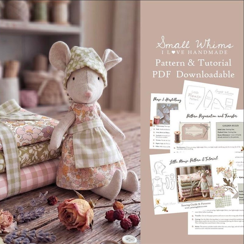 Patchwork Mouse Pattern - Etsy