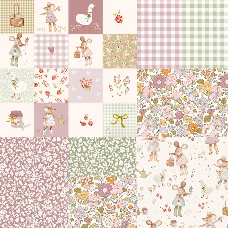 Patchwork Fabric Pack, Fat Quarters Bundle or 50 Cm Cut, 100% Organic ...
