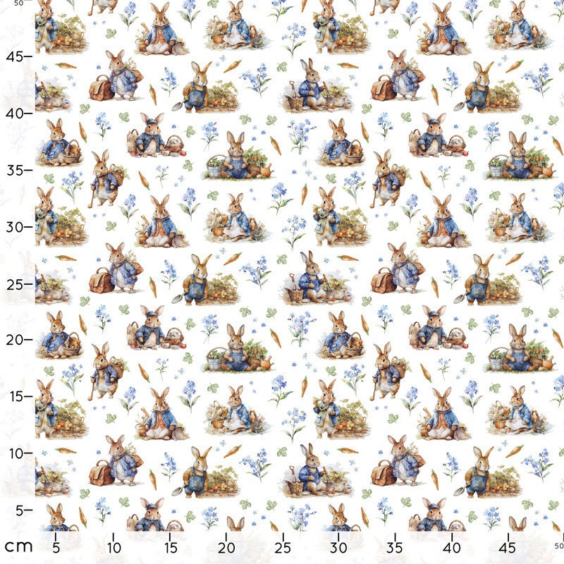 Rabbit Fabric - Etsy