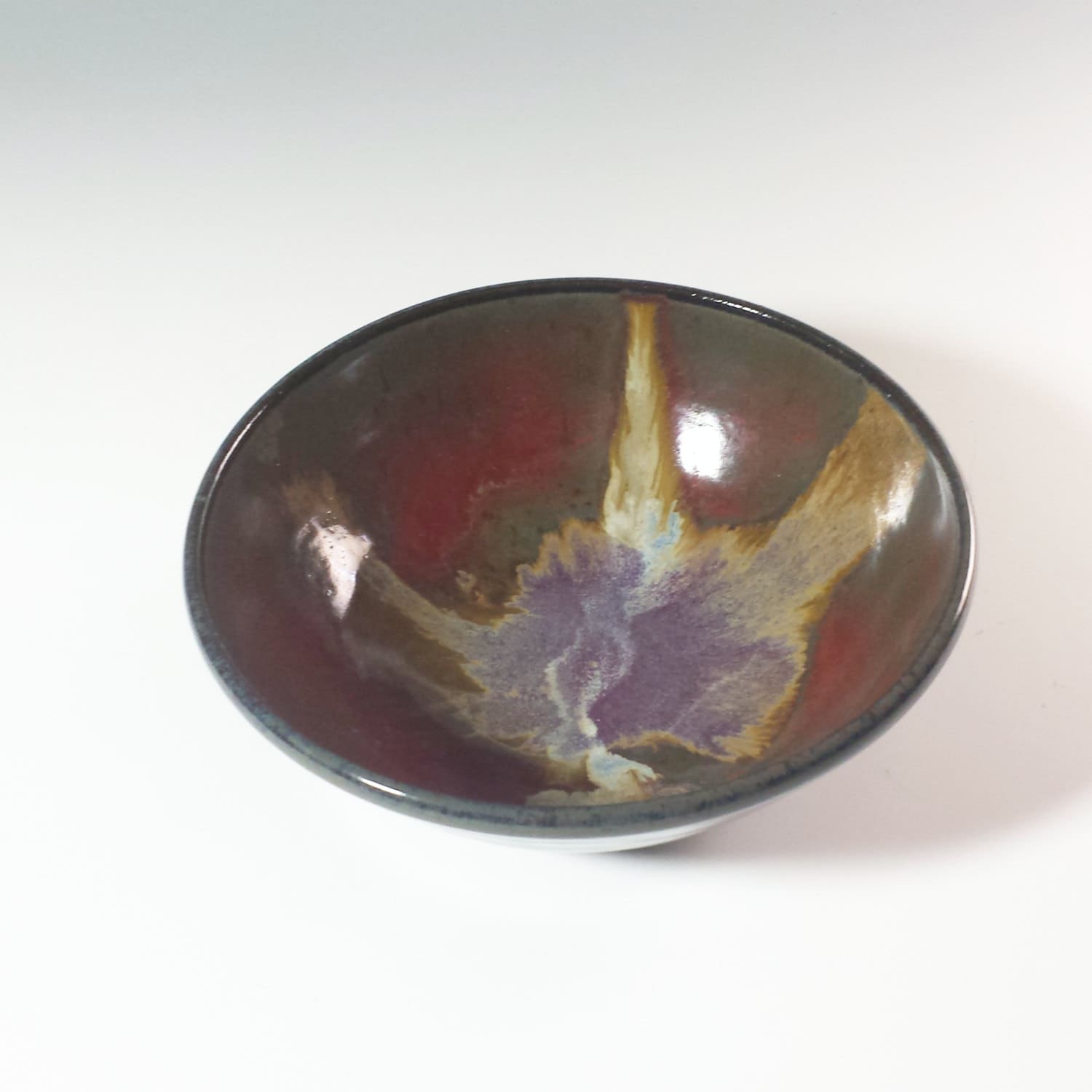 Multi Colored Pottery Bowl,ready to ship,cereal bowl, ice cream bowl ...