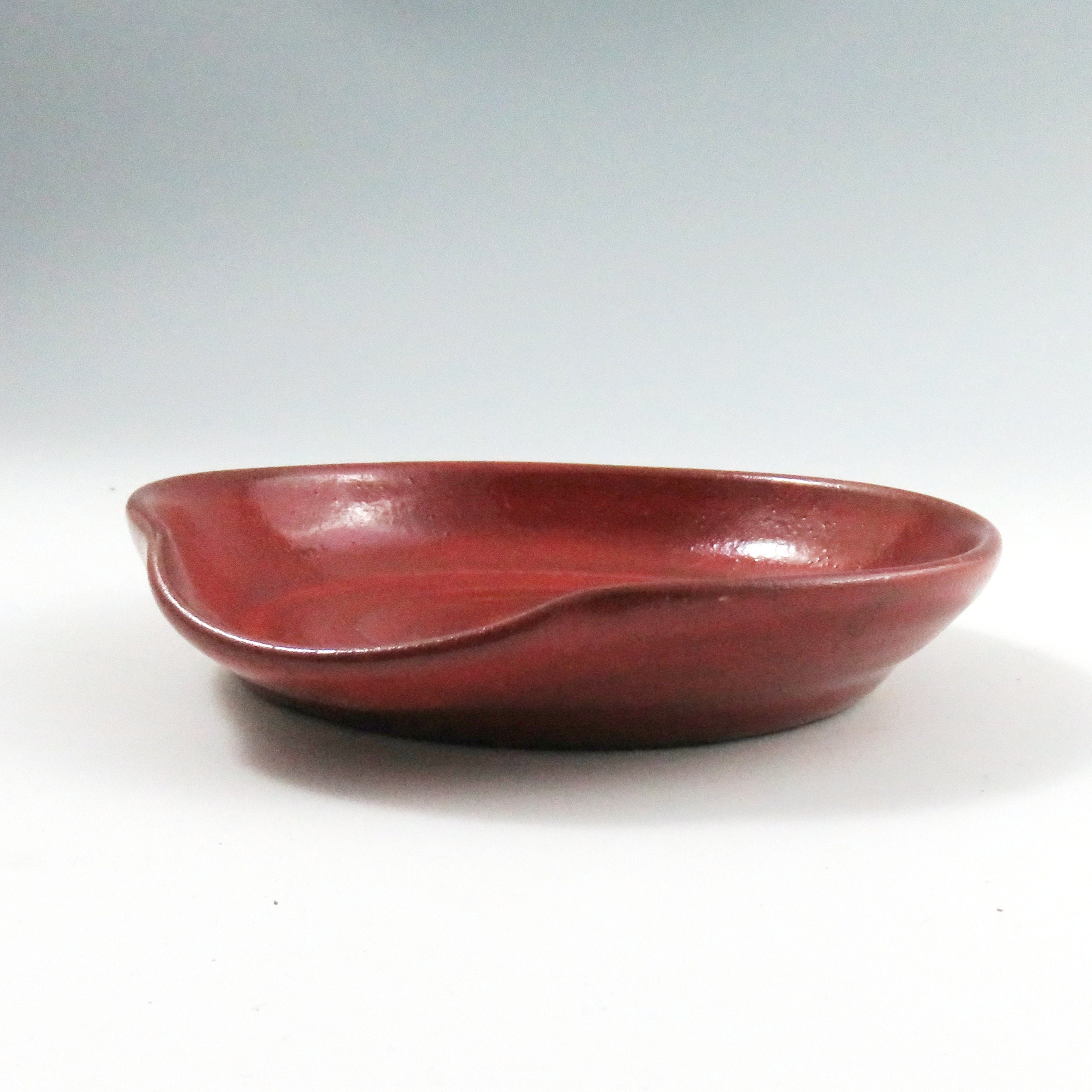 Pottery Spoon Rest,Red ceramic spoon rest,Red kitchen decor,Red pottery ...