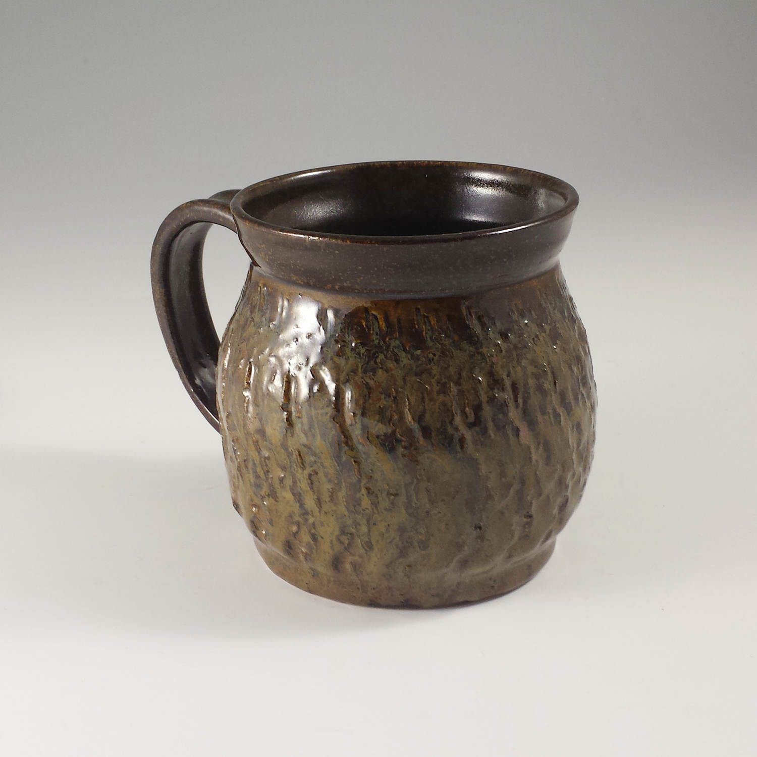 Brown Textured Ceramic Pottery Mug,Gold Mug,Brown Ceramic Mug,Brown ...
