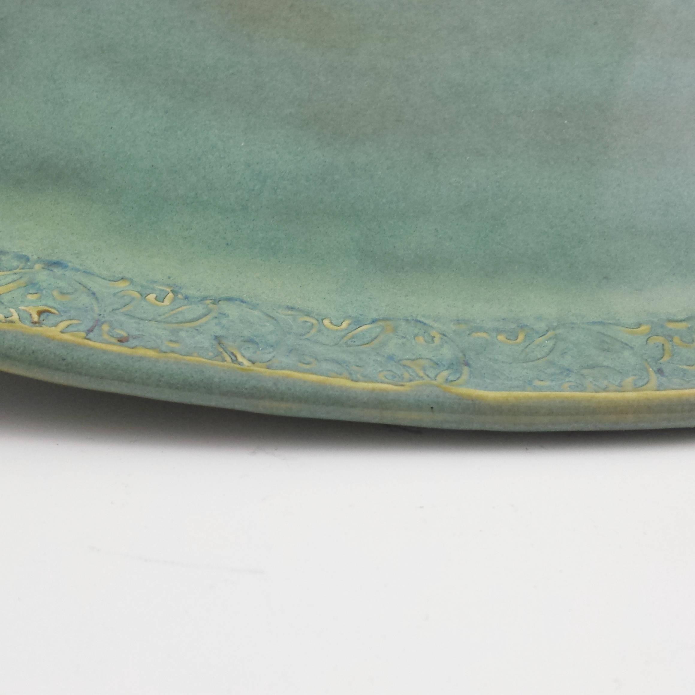 Turquoise Ceramic Serving Platter,Pottery Serving Tray,Pottery Platter ...