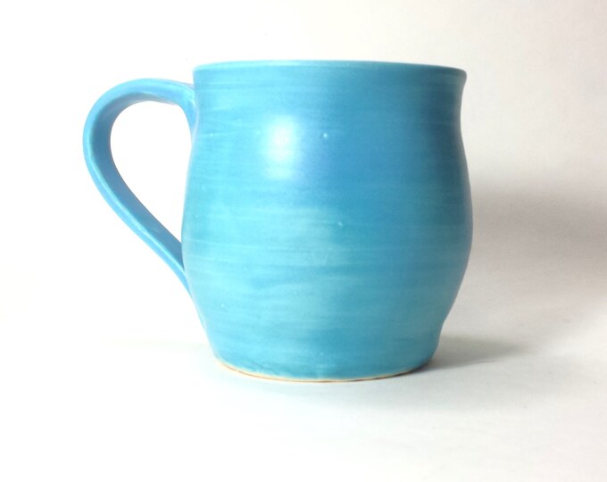 Large Blue Pottery Mug,sky Blue Mug,16oz. Pottery Mugs,handmade Ceramic ...