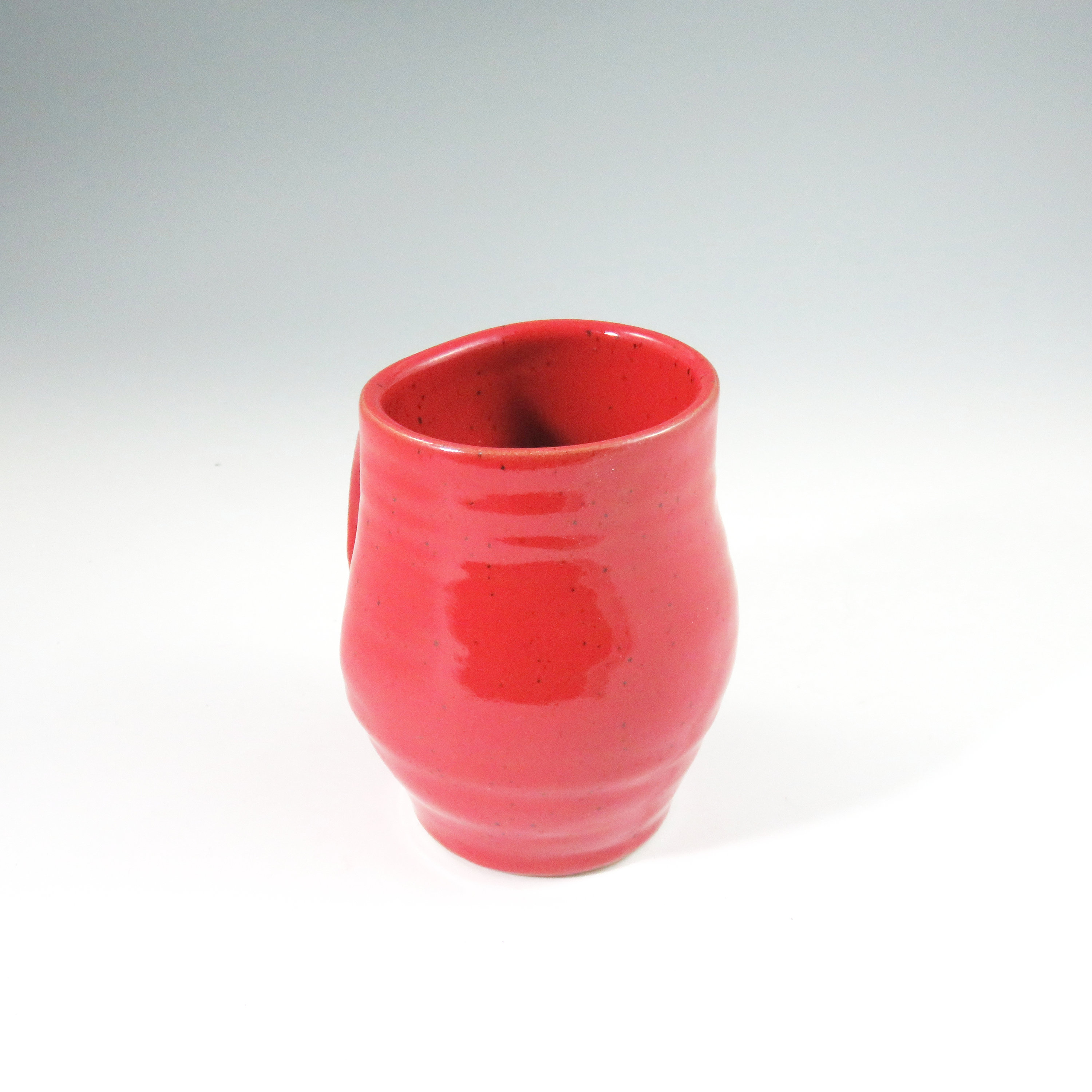 Hand Warmer Mug,Red Pottery Mug,Ready to Ship,Red Handless Mug, Ceramic ...