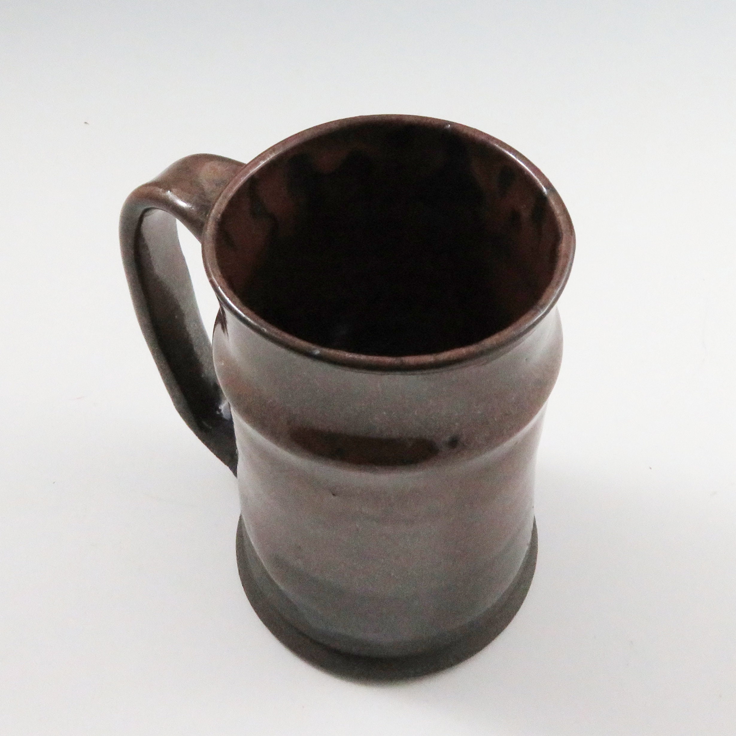 Large Red Brown Ceramic Pottery Mug,Stein Style Brown Pottery Mug,Ready ...