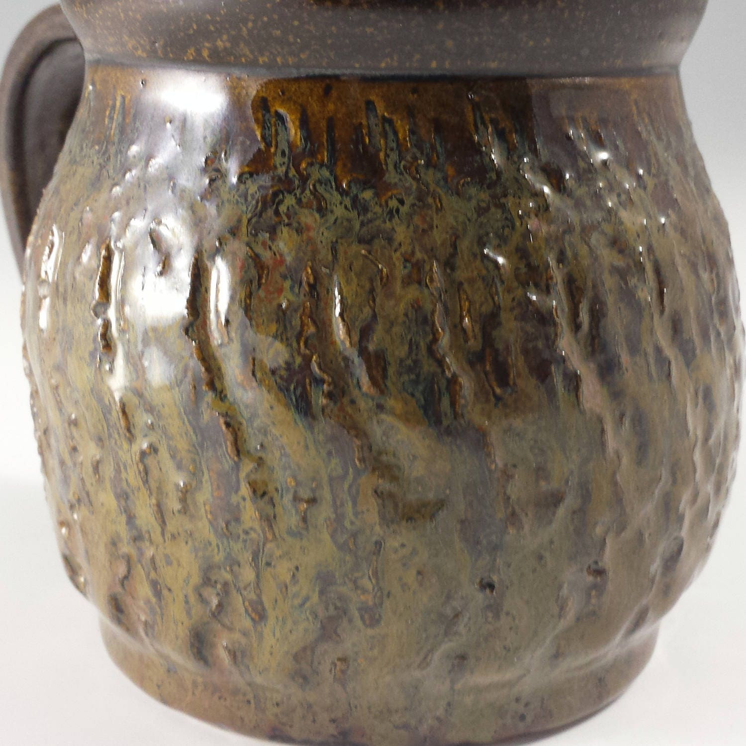 Brown Textured Ceramic Pottery Mug,Gold Mug,Brown Ceramic Mug,Brown ...