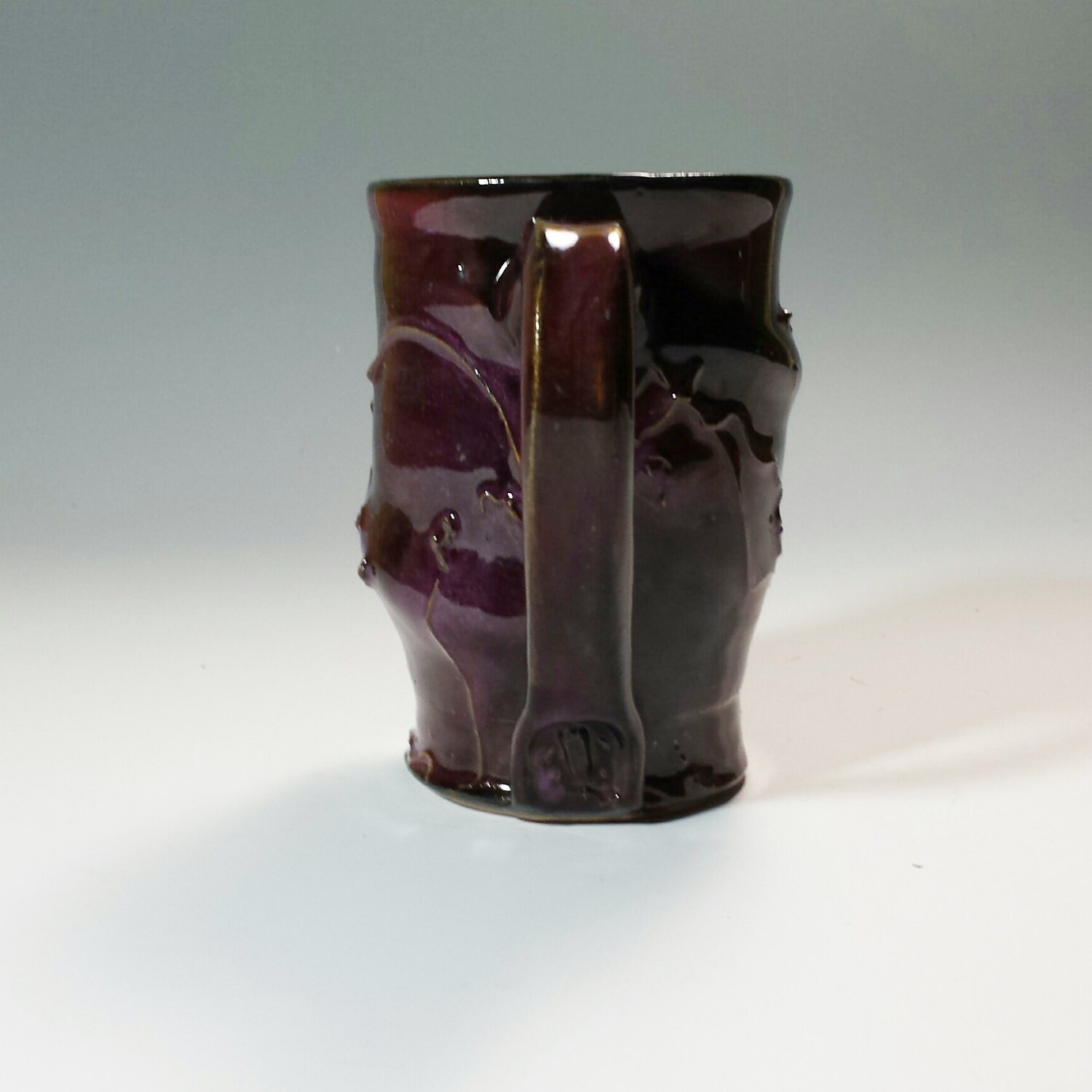 Purple Ceramic Pottery,Coffee Mug,Purple Tea Mug,Unusual Mug,Unique ...