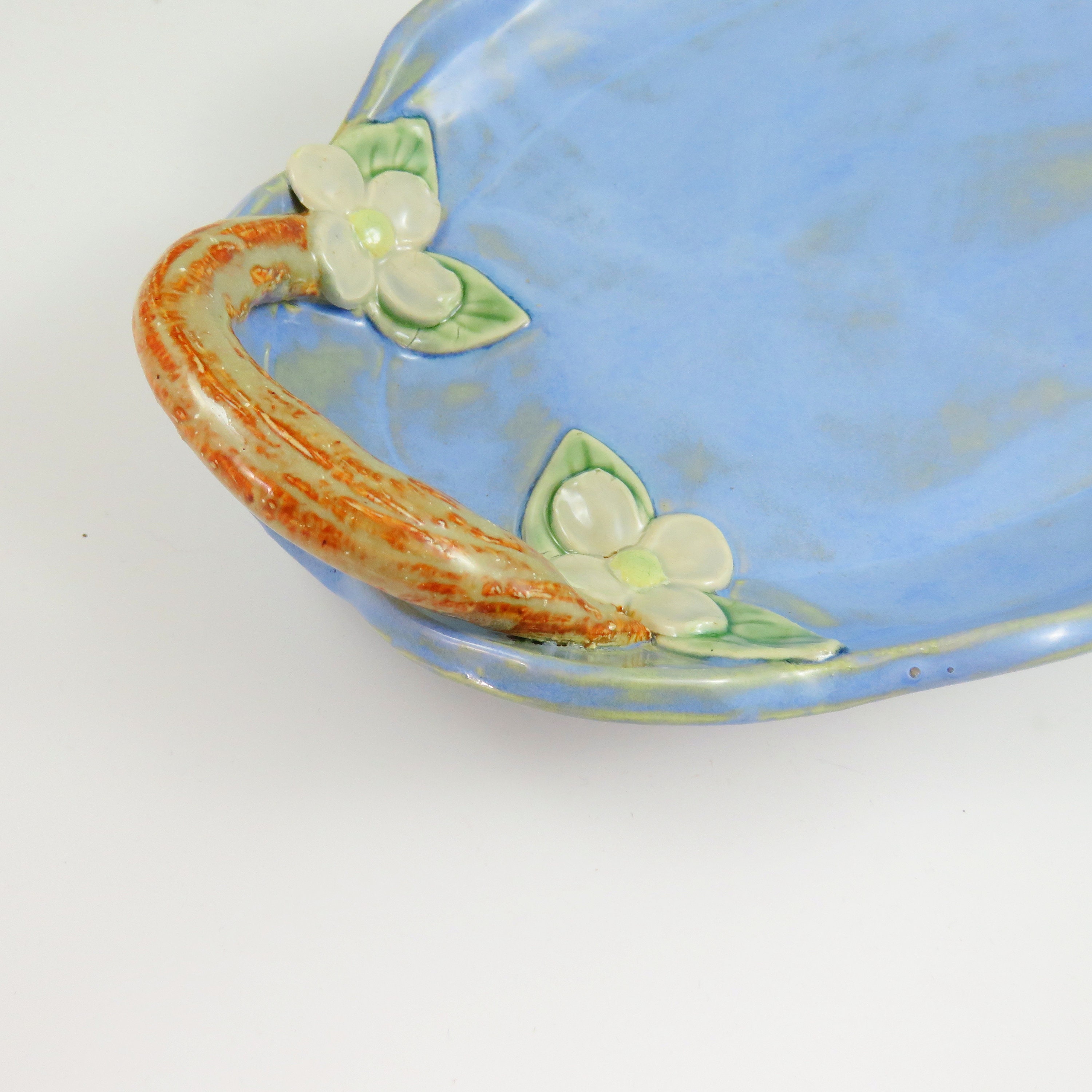 Blue Ceramic Serving Platter,Pottery Serving Tray,Pottery Platter, Blue ...