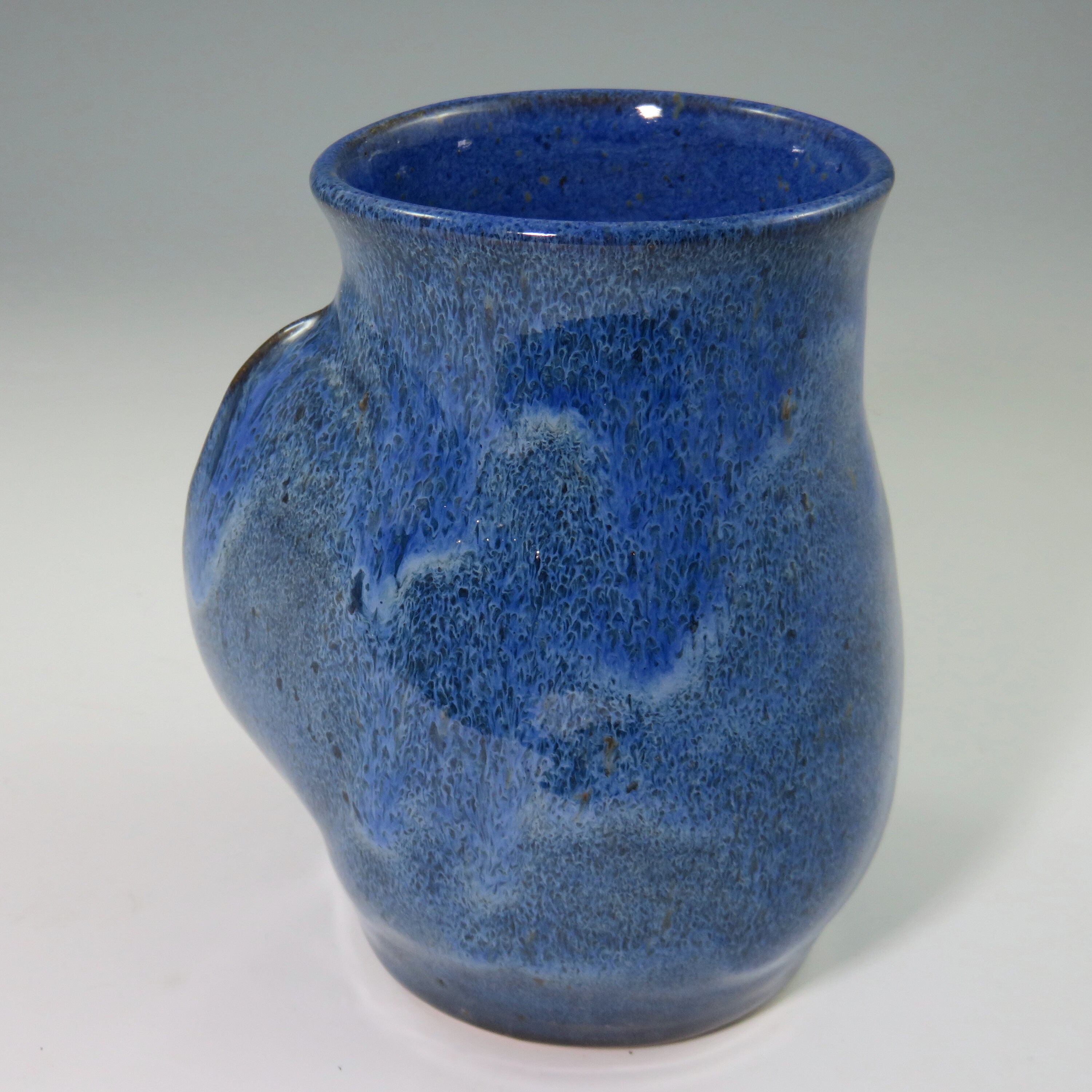 Hand Warmer Mug,Blue Pottery Mug,Ready to Ship,Blue Handless Mug ...