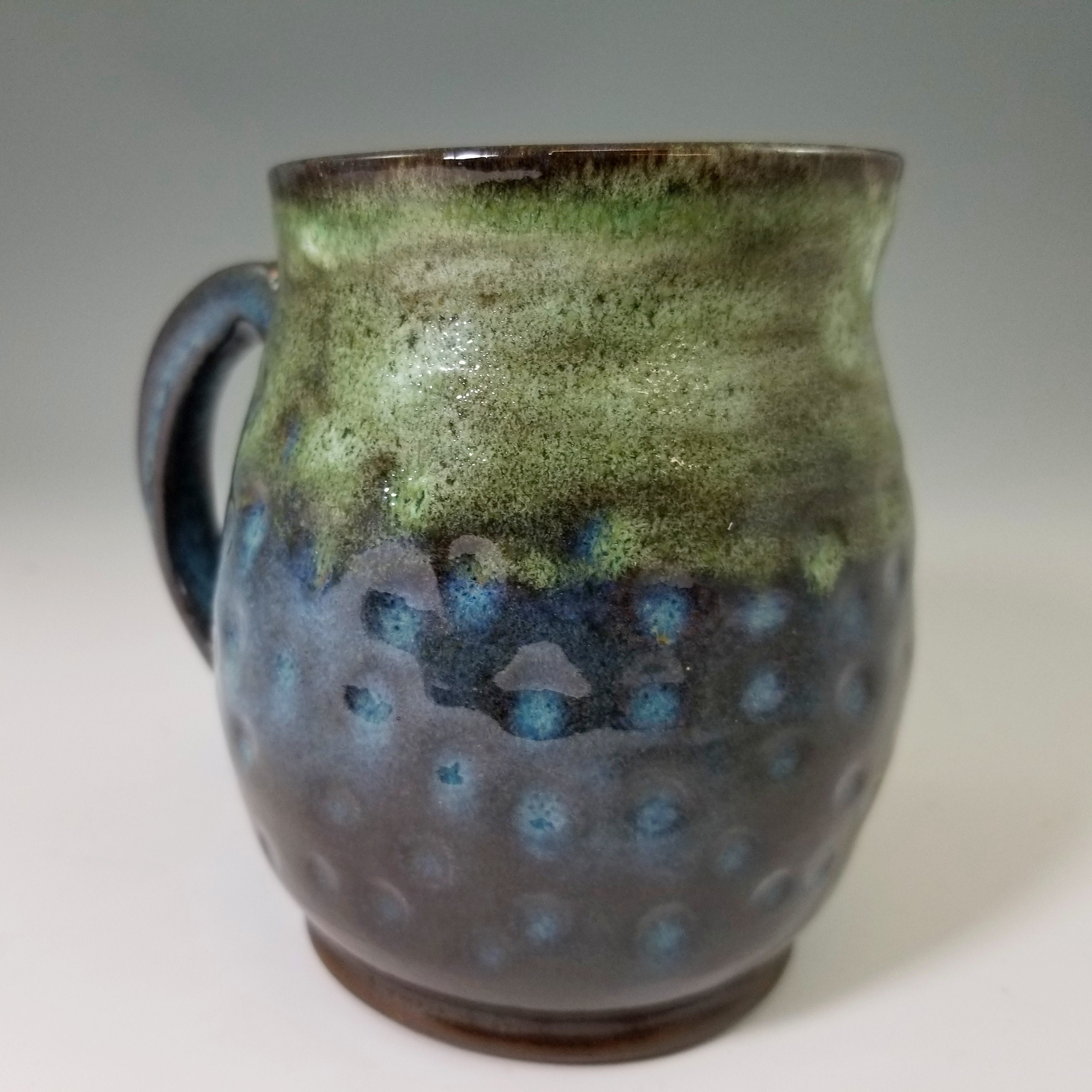 Funky Blue and Green Handmade Ceramic Pottery Mug,Coffee Mug,Beer Mug ...