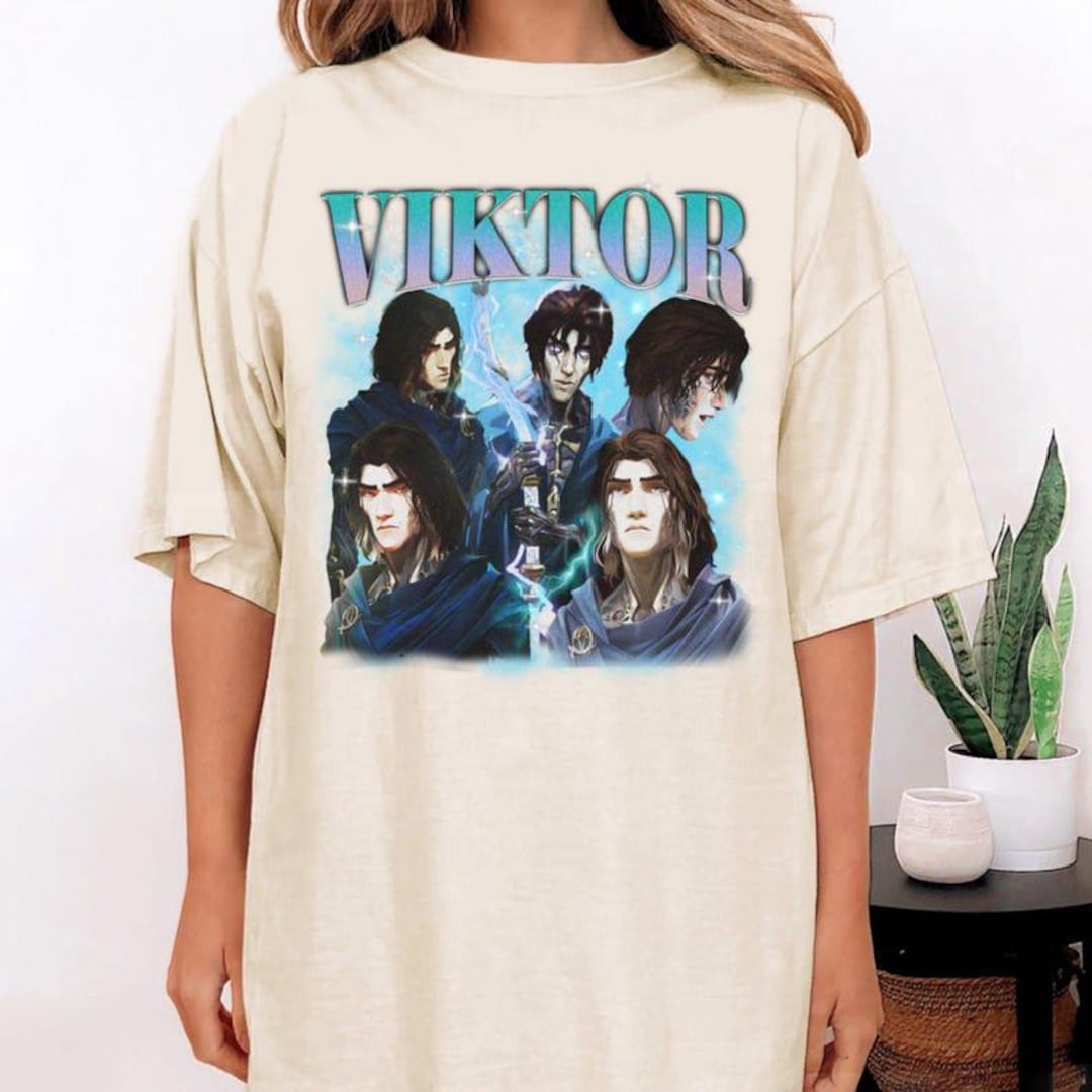 Viktor Arcane Shirt Vintage Streetwear League of Legends Anime Apparel ...