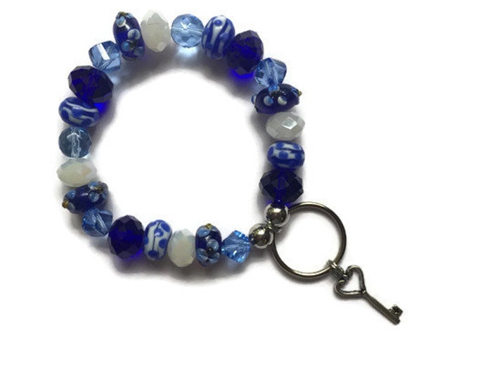 Beaded Charm Keyring Keychain Stretch Bracelet Key Fob in - Etsy