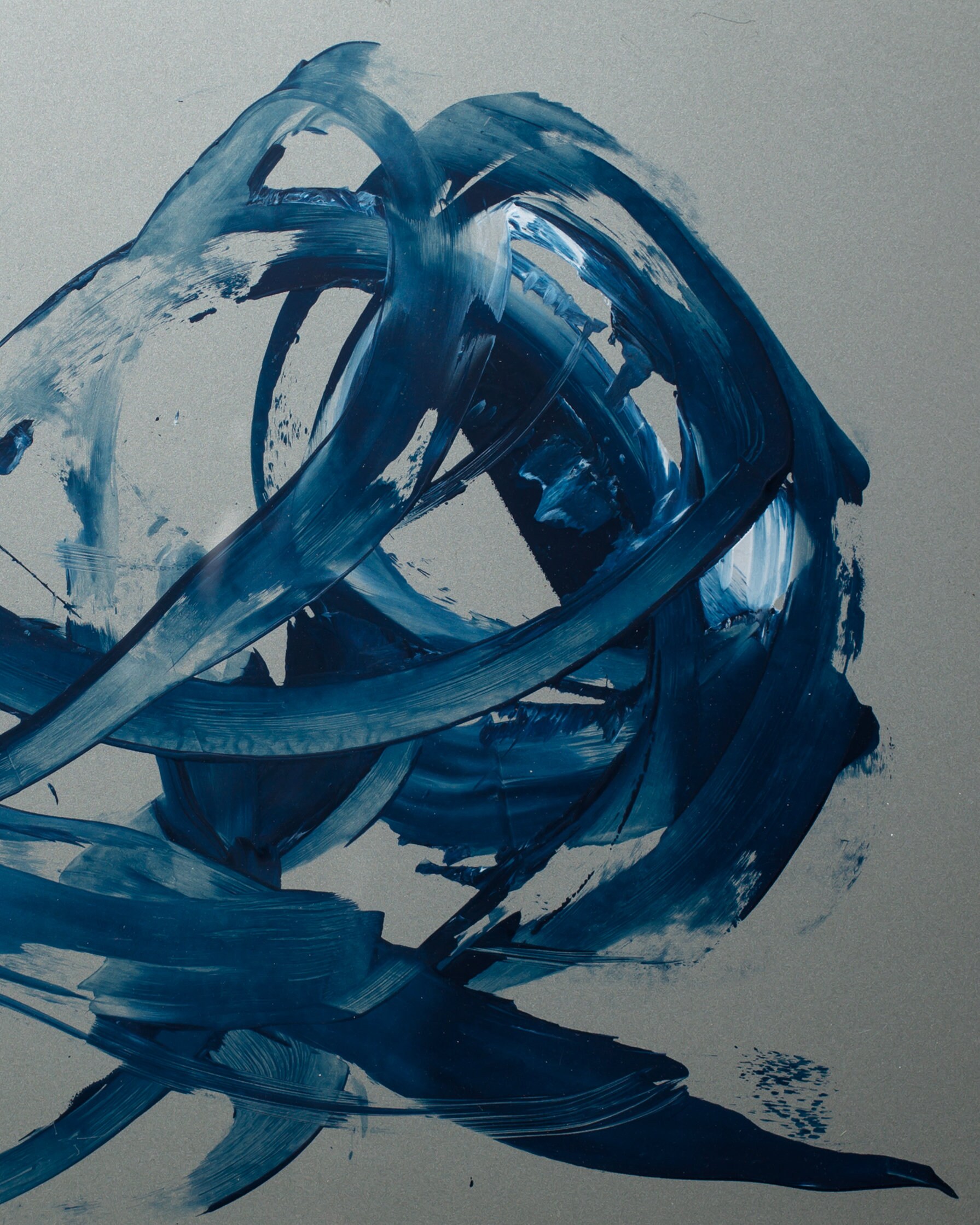 Abstract Micro Expressionist Artwork by Twombols blue, white Hexagon ...