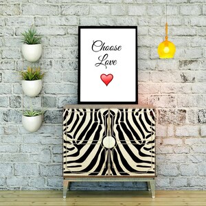 Printable Quote "choose Love" Digital Art Download - Etsy