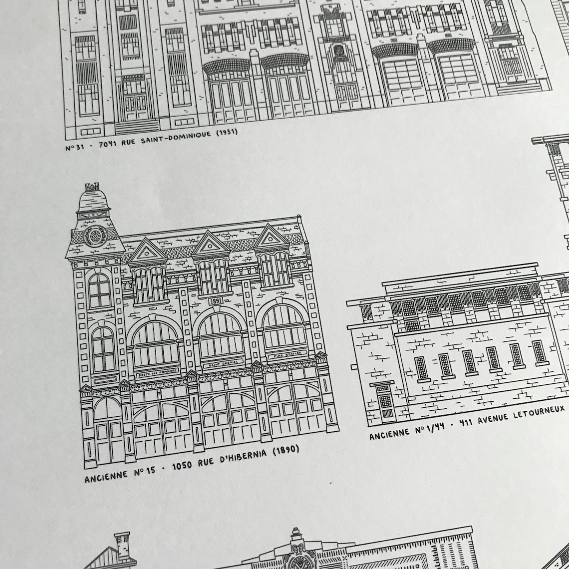 Montreal's Fire Stations / 18x24 Poster / A Selection of 16 ...