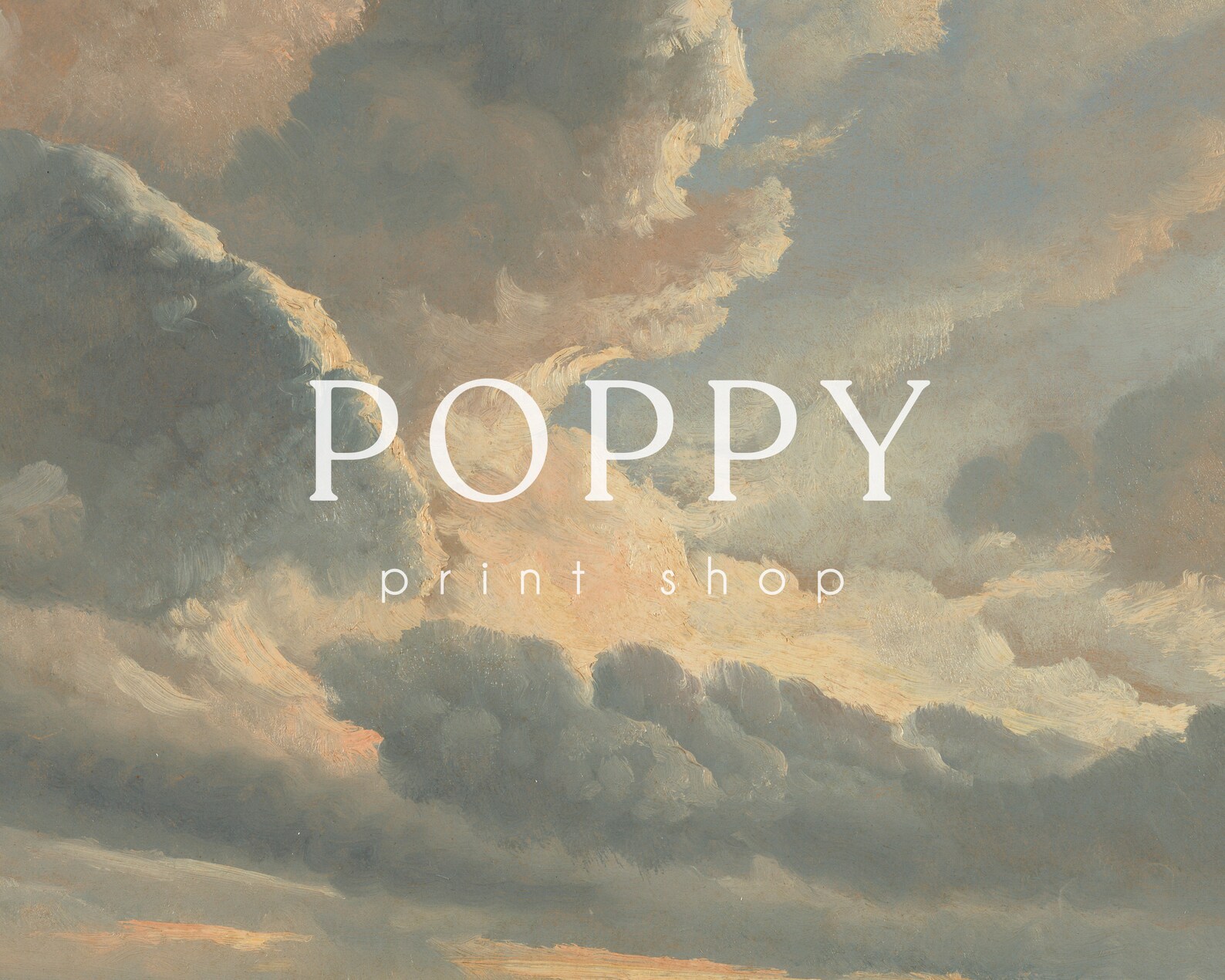 CLOUD STUDY Neutral Wall Art Minimalist Oil Painting - Etsy