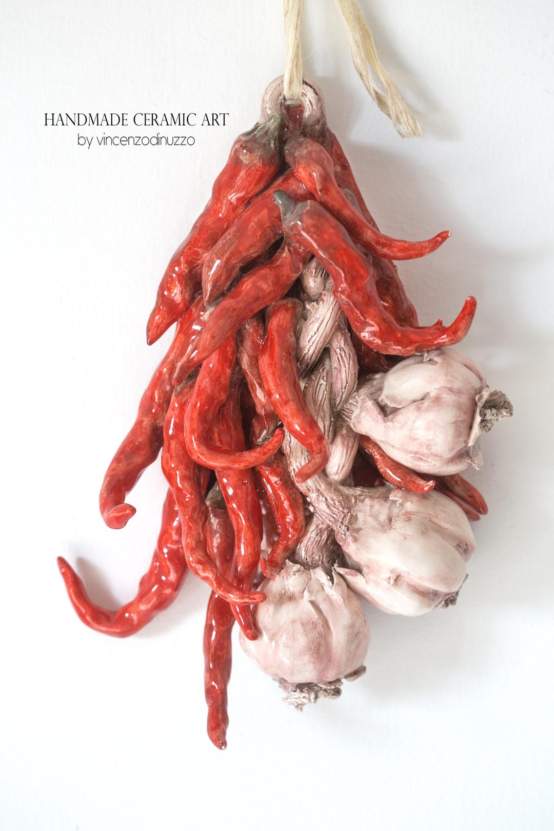 Ceramic Sculpture of Garlic and Chilli Peppers - Etsy