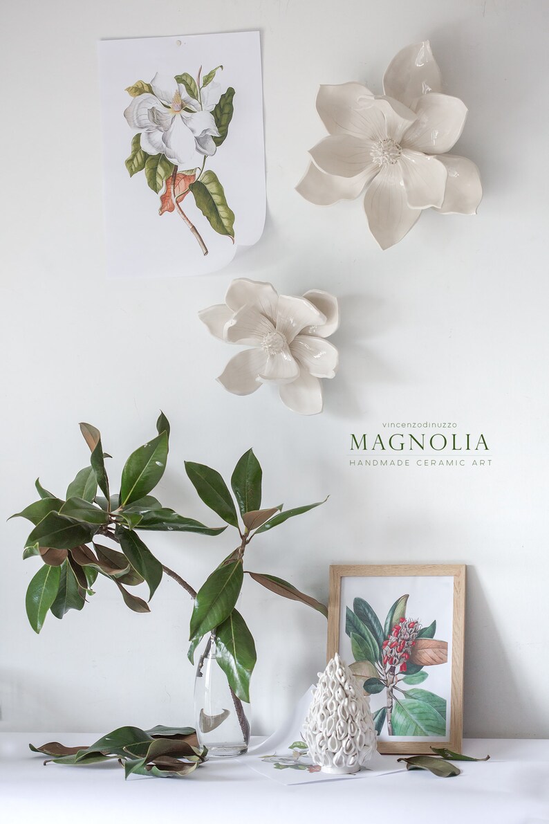 Magnolia Ceramic Sculptures - Etsy