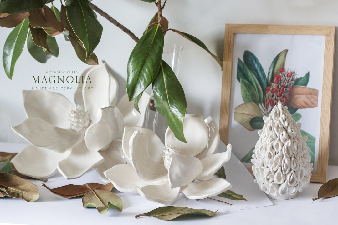 Magnolia Ceramic Sculptures - Etsy