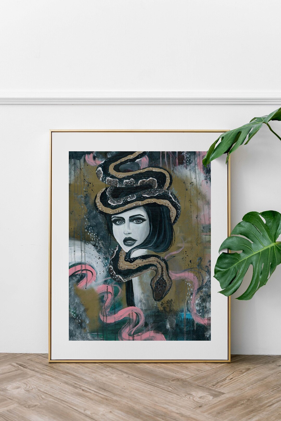 8x10 Charmer Art Print | Women and Snake Art Print | Fine Art Print - Etsy