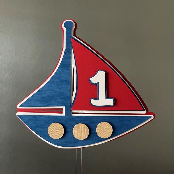 Boat Cake Topper - Etsy