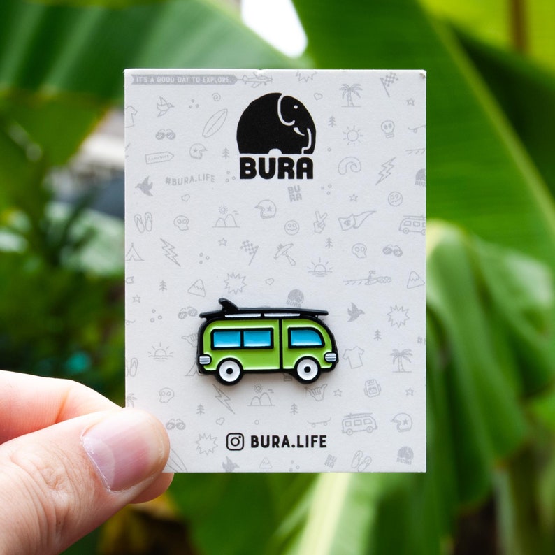 Surfer Camper Van Life Enamel Pin Brooch Badge - Etsy