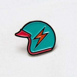 Lightning Motorcycle Helmet Pin Lapel Brooch - Blue - Etsy
