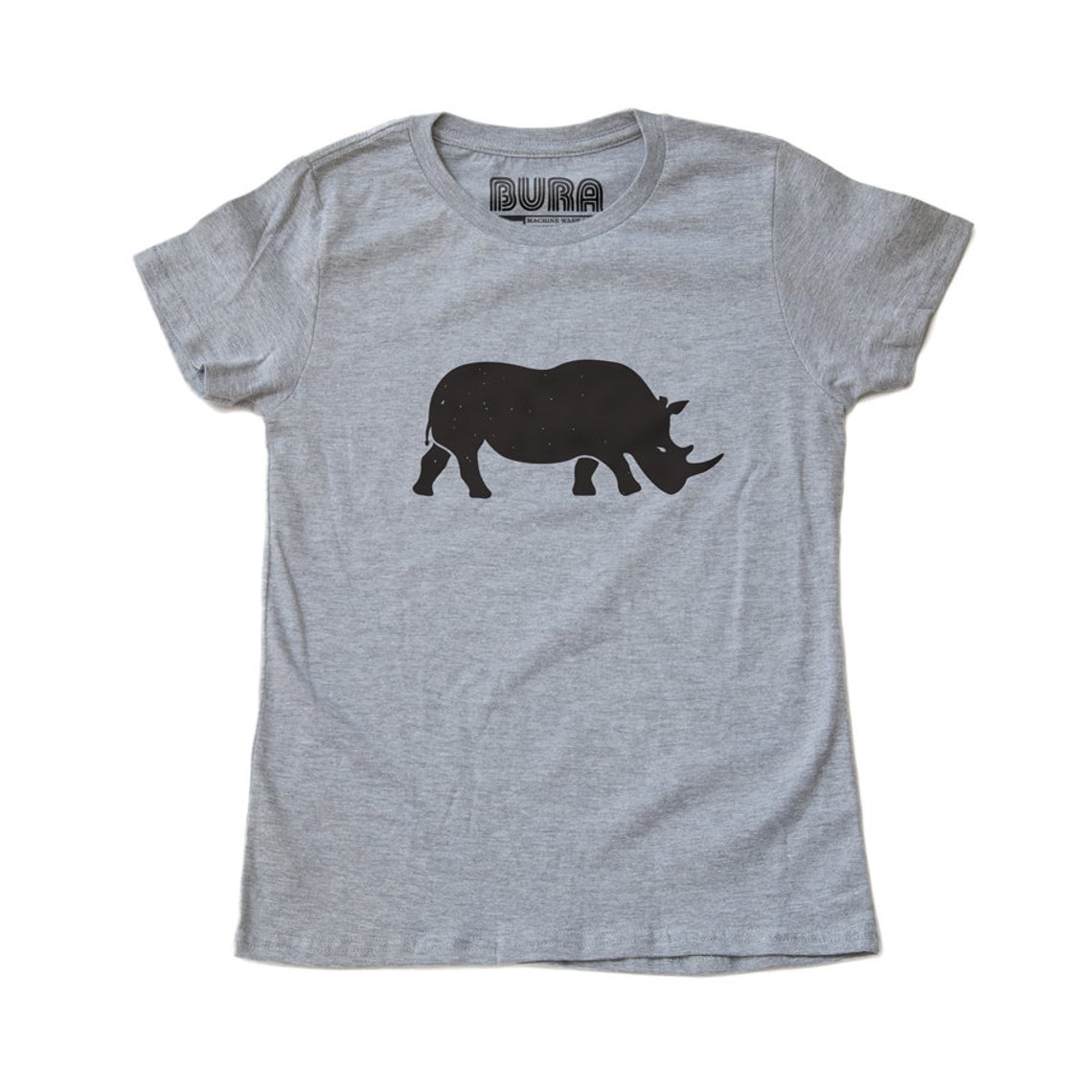 SALE ITEM Rhino Shirt Gray Black Womens T Shirt BURA - Etsy