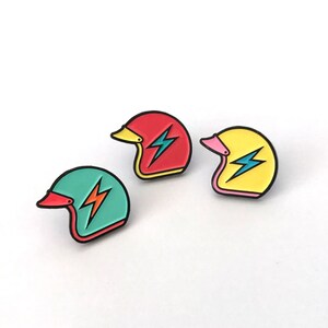 Lightning Motorcycle Helmet Pin Lapel Brooch - Blue - Etsy