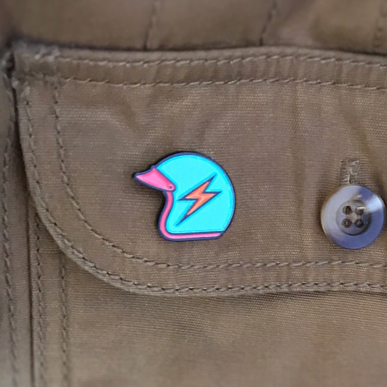 Lightning Motorcycle Helmet Pin Lapel Brooch Blue - Etsy